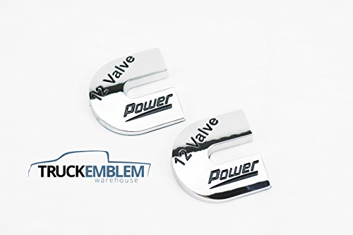 Buy 2 NEW (PAIR) CHROME 12 VALVE DODGE RAM CUMMINS TURBO DIESEL EMBLEMS ...