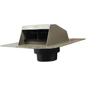 Duraflo 6013WW Roof Dryer Vent Flap with ATT Collar, Weatherwood ...