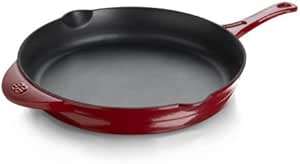 Amazon.com: Calphalon Enamel Cast Iron 12 Inch Fry Pan, Cabernet Red ...