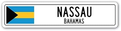 Amazon.com : Funny Decorative Signs Nassau, Bahamas Street Sign ...