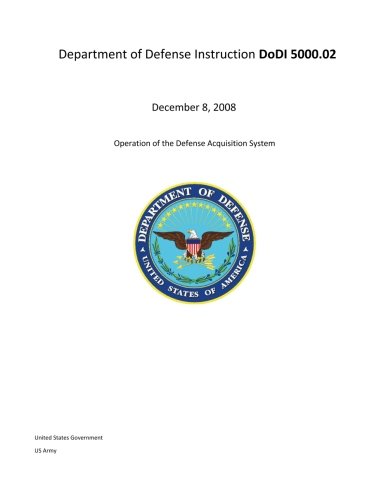 Amazon.com: Department of Defense Manual DoDM 5000.02 December 8, 2008 ...