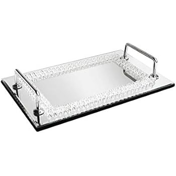 Amazon.com: Elegant Silver Mirror Tray - with Chrome Edging and Handles ...