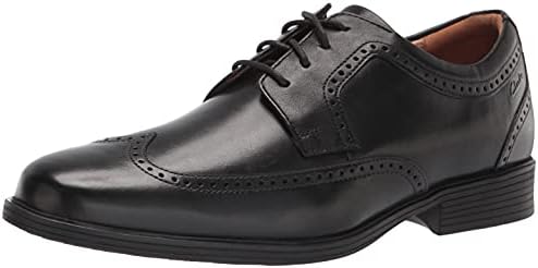 Clarks Men's Whiddon Wing Oxford, Black Black Leather, 42 EU price in ...