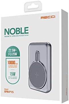Recci RPB-P15 NOBLE MAGNETIC WIRELESS POWER BANK 22.5W+PD 20W 10000mAh (Grey) price in Egypt ...
