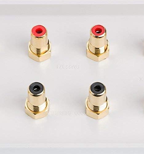 RCA/Phono Wall Plate with Gold Female to Female RCA Sockets x 4 NO ...