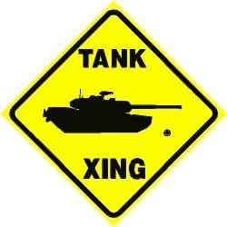 Amazon.com: Texsign Tank Crossing Sign * Street Military Army : Home ...
