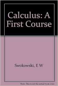 Calculus: Swokowski, Earl William: 9780534983925: Amazon.com: Books