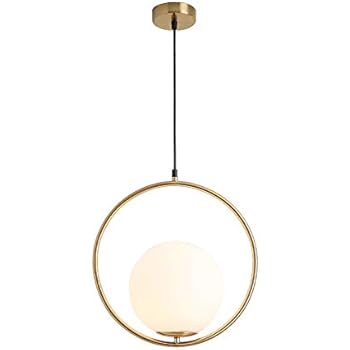 Modo Lighting Pendant Light Industrial Fixture, Golden with Frosted ...
