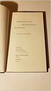 Perspective on the nature of Geography: Richard Hartshorne: Amazon.com ...