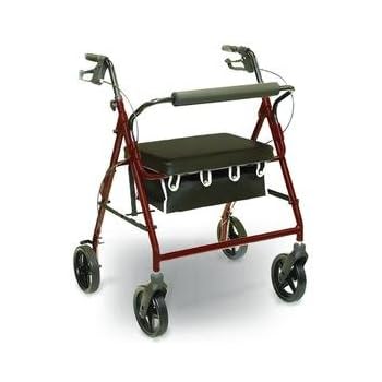 Amazon.com: 4 Wheel Rolling Walker with Shopping Basket, Padded Seat ...