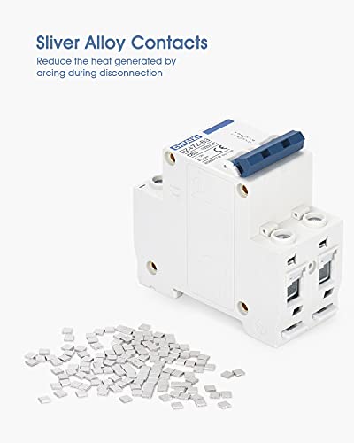 DC Miniature Circuit Breaker, 2 Pole 1000V 63 Amp Isolator for Solar PV System, Thermal Magnetic ...