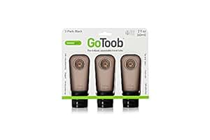 Amazon.com | Humangear GoToob 3-Pack Travel Bottle, Black, Medium (2 oz ...