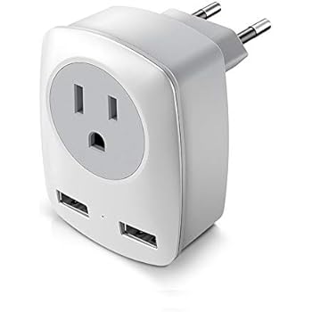 Amazon.com: United States to France Travel Power Adapter to Connect ...