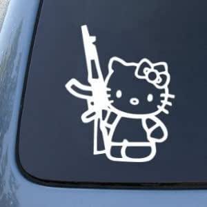 Amazon.com: Hello Kitty Kalashnikov AK - 47 Car Decal / Sticker - Color ...