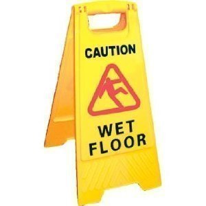 CAUTION WET FLOOR/CAUTION CLEANING IN PROGRESS SIGN 2 SIDED: Amazon.co ...