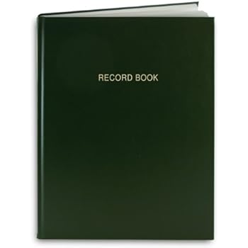 Amazon.com : BookFactory Green Record Book/Record Notebook - 96 Pages 8 ...
