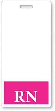 Pink RN Badge Buddy - VERTICAL - Heavy Duty Spill Proof & Tear ...