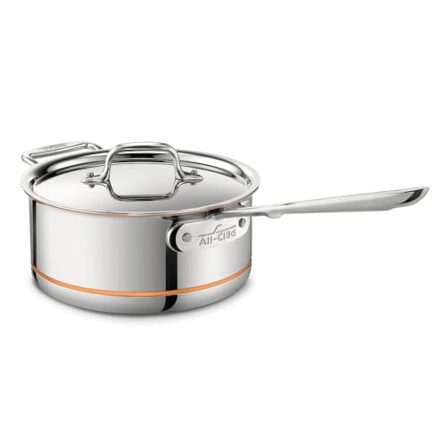 All-Clad Copper Core 5-Ply Stainless Steel Sauce Pan 3 Quart Induction ...