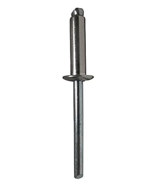 1/8" Diameter X 1/2" Stainless Rivet with Steel Mandrel, Dome Head.376 ...