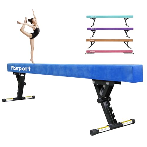 FBSPORT 8ft Adjustable Balance Beam: High and Low Floor Beam Gymnastics ...