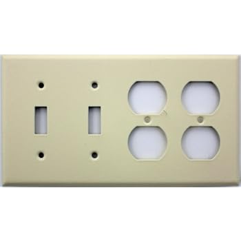 Mulberry Princess Style White 4 Gang Combination Switch Plate - 2 ...