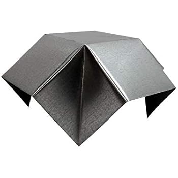Roof Vent Cap in Galvanized Steel - Fold-Style Rain Cap for Roof Vent ...