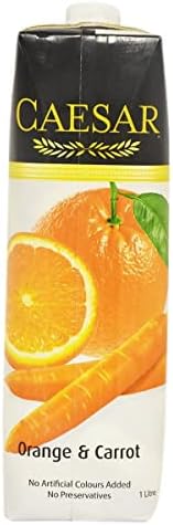 Caesar Long Life Tetra Orange and Carrot Juice, 12 X 1 Litre - Pack of ...