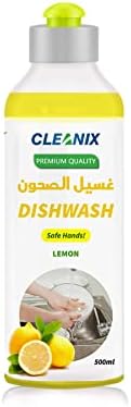 CLEANIX - Dishwash Liquid 16 Oz(500ml) Lemaon For Sparking Shine And ...