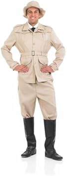 1920s Australian Safari Explorer Male Fancy Dress Costume - XL (UK 46 ...