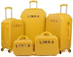 سعر Limra 5 Piece Yellow 5 Piece Rolling Luggage Bags Set فى السعودية ...