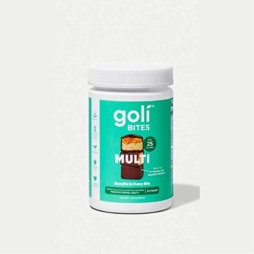 Goli Bites Multi Promotes Overall Health Vanilla Cocoa Chocolate (30 ...