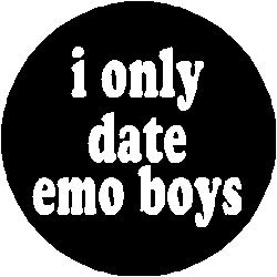 Amazon.com: i only date emo boys 1.25" Pinback Button Badge / Pin: Clothing