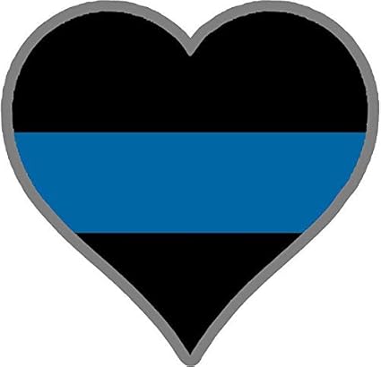 Thin Blue Line Heart Decal Law Enforcement Police Officer Sheriff ...
