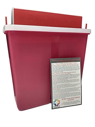 Sharps Container 5 Quart with Mailbox Style Lid - Large - Puncture ...