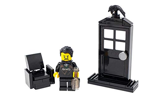 LEGO Edgar Allan Poe, Raven and Door - Custom Poet Writer of Poem ...