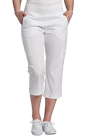 Amazon.com: Allure Capri Scrub Pants-White, XXS: Clothing