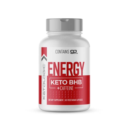 Ketologic Energy Capsules, BHB with Caffeine 60 Capsules - Gluten Free ...