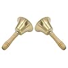 Extra Loud Bell Small Hand Bell Solid Brass Call Bell with Wooden ...