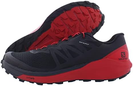 SALOMON Men's Sense Ride 4 Trail Running Shoe, Black Goji Berry Phantom ...