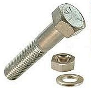 M8X70 HT HEX HEAD BOLT ZP (INC NUT & WASHER) - (PACK OF 25): Amazon.co ...
