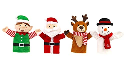 Plushible Hand Puppet - Christmas Puppets for Toddlers 1-3, Kids, and ...