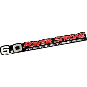 6.0L Power Stroke Intercooled Turbo Diesel Emblem Badge Nameplate for ...