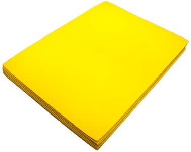 Amazon.com: Yellow Fun Foam Sheet 9" X 12" X 1/16" Thick (12 Pcs/Pack ...