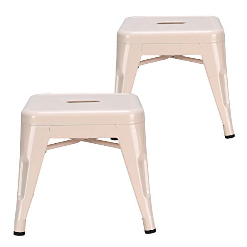 COSTWAY Kids Metal Stools Steel Barstools Vintage Antique Style Counter ...