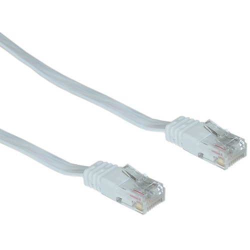 Amazon.com: CAT 5 E Flat UTP Cable, 32AWG, White, 50 ft: Home Audio ...