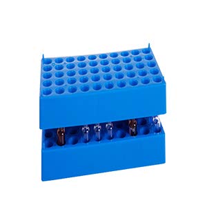 Vial Rack, Membrane Solutions Blue Vial Holds 50 Standard 12mm 2mL ...