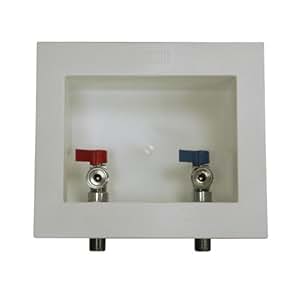 PlumBest B05901 Washing Machine Box With Valves and Center Drain - Pipe ...