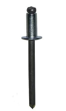 SD43BS Steel Blind Rivet with Steel Mandrel,Dome Head, 1/8 x .126-.187 ...