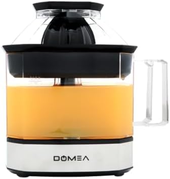 DOMEA Electric Citrus Juicer, Orange Juice Maker, Lemon Squeezer, 0.7 L Capacity, 25W Energy ...