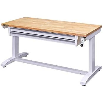 Elevate your work experience with the Husky 52 in. Adjustable-Height ...